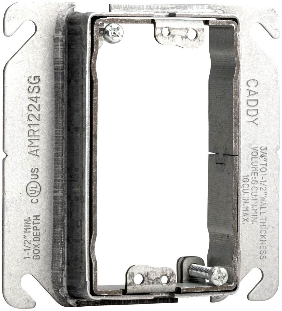 Erico AMR1020SG Adjustable Mud Ring, 1-Gang, 5/8"" 1-1/4"" Drywall ...