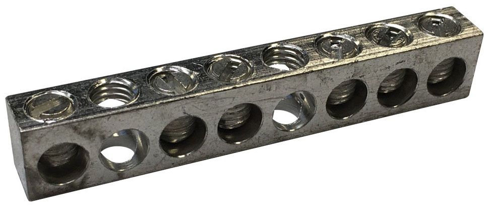 Erico 568712 Earthing & Neutral Busbar, Tinned Aluminum, 6 Connections ...