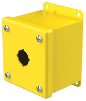 HOFFMAN E1PBGY Pushbutton Enclosure 1PB x 30.5mm Steel Safety Yellow ...