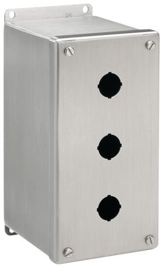 HOFFMAN E3PBXSS Pushbutton Enclosure Extra Deep 3PB x 30.5mm STAINLESS ...